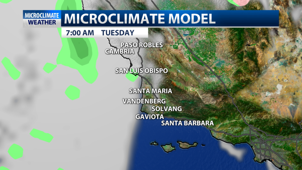 Mostly cloudy Tuesday with a chance of rain