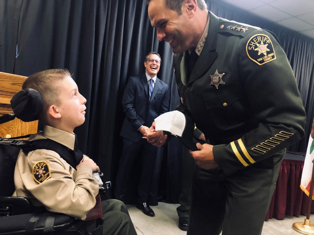 10-year-old sworn in as honorary SLO County Deputy Sheriff